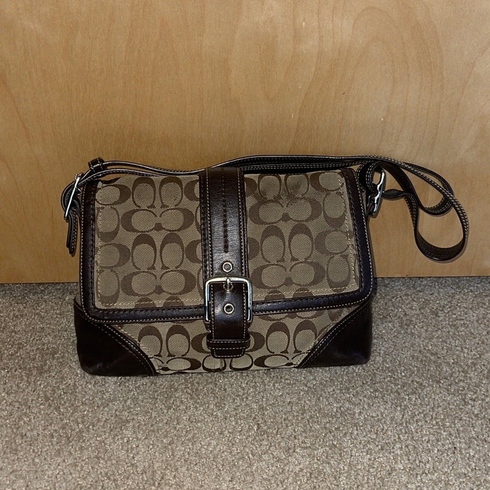 Coach Monogram Shoulder Bag - Gem